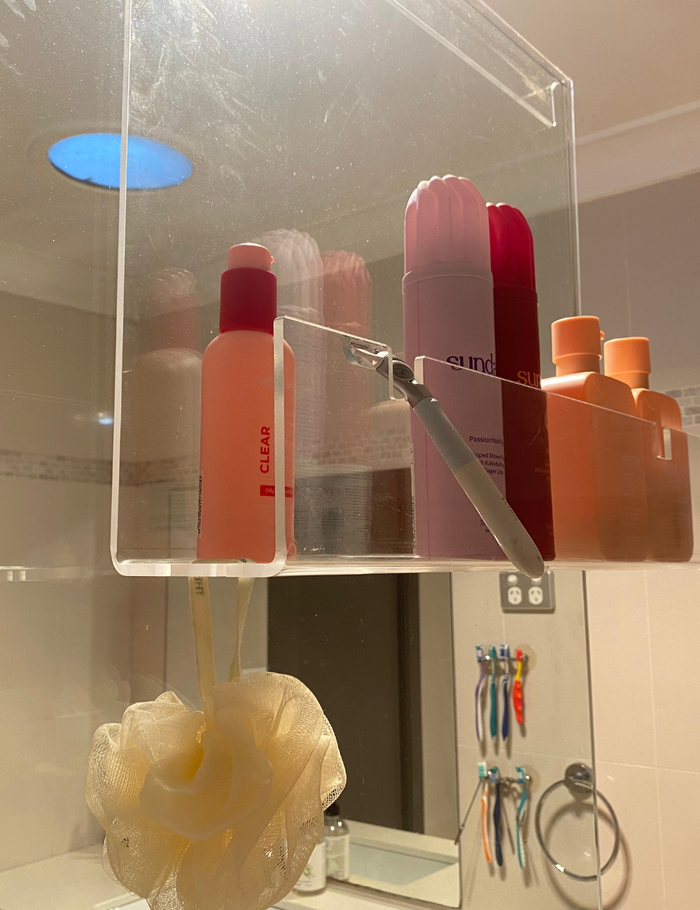 Clear Acrylic Shower Shelf