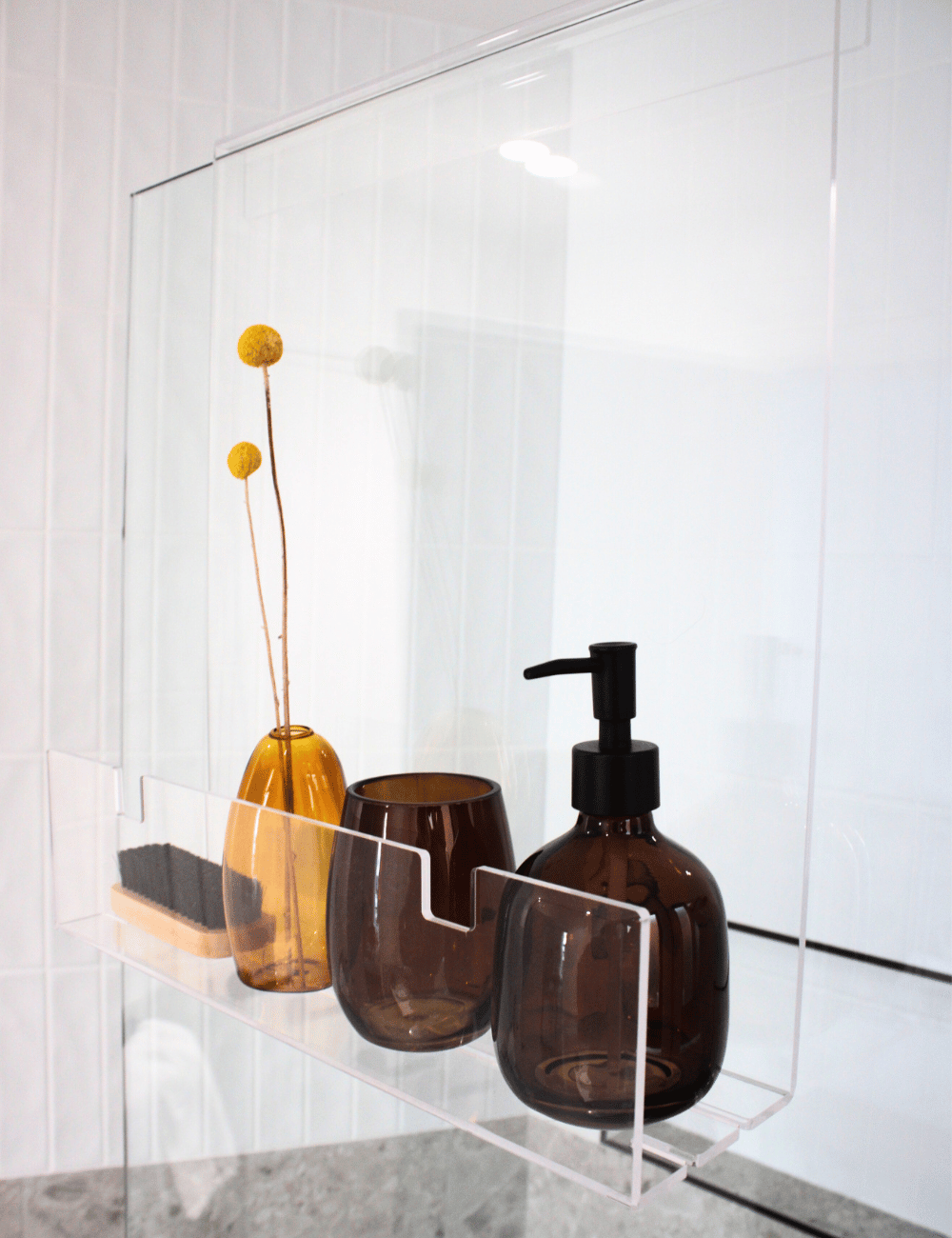 Clear Acrylic Shower Shelf