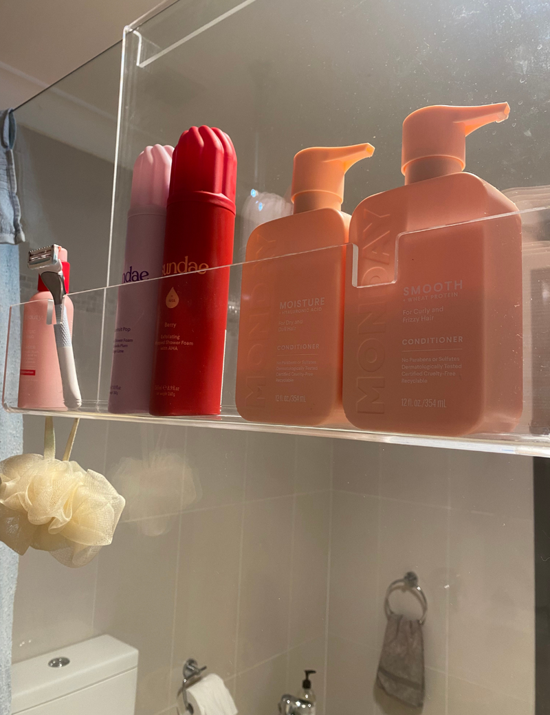 Clear Acrylic Shower Shelf