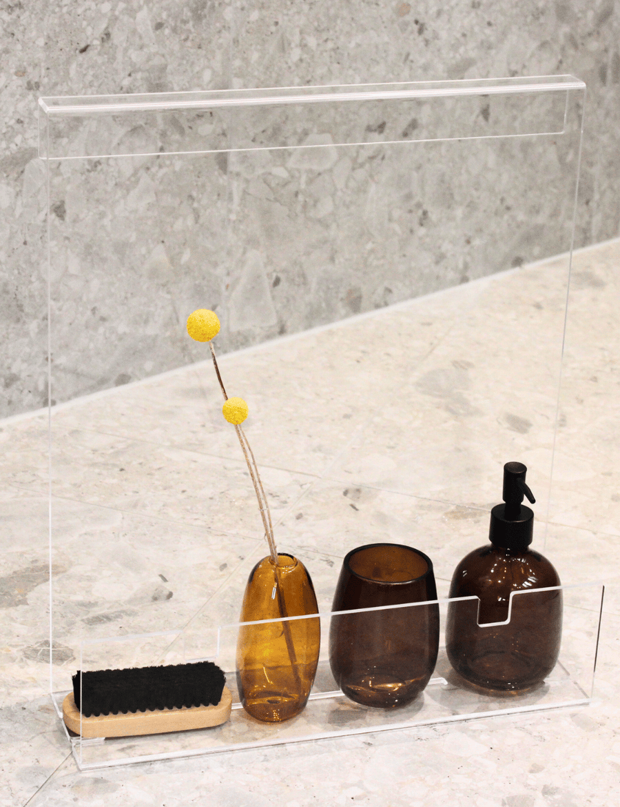 Clear Acrylic Shower Shelf | No Drilling | Rustproof | Vendline Australia