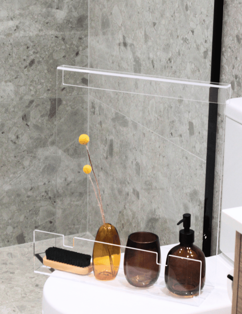 Clear Acrylic Shower Shelf | No Drilling | Rustproof | Vendline Australia